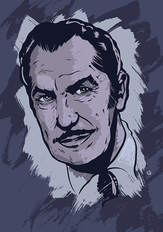 | Vincent Price Portrait by Christopher “Wing” KingILLUSTRATION AGE