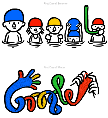 | Double Solstice Google Doodles by Christoph NiemannILLUSTRATION AGE